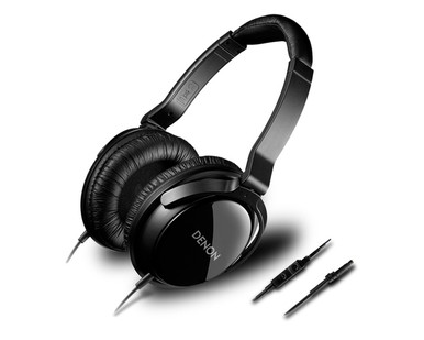 Denon AH-D510R Headphones Black & Aluminium + Mic and Remote - Morgan ...