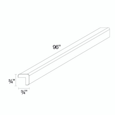 OCM8 - Quick Ship Birmingham - Outside Corner Molding {3/4" x 3/4" x 96 ...