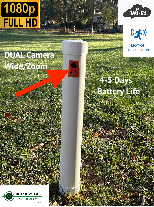 Outdoor PVC Pipe House Security Cellular WIFI DVR Battery Dual Wyze Camera