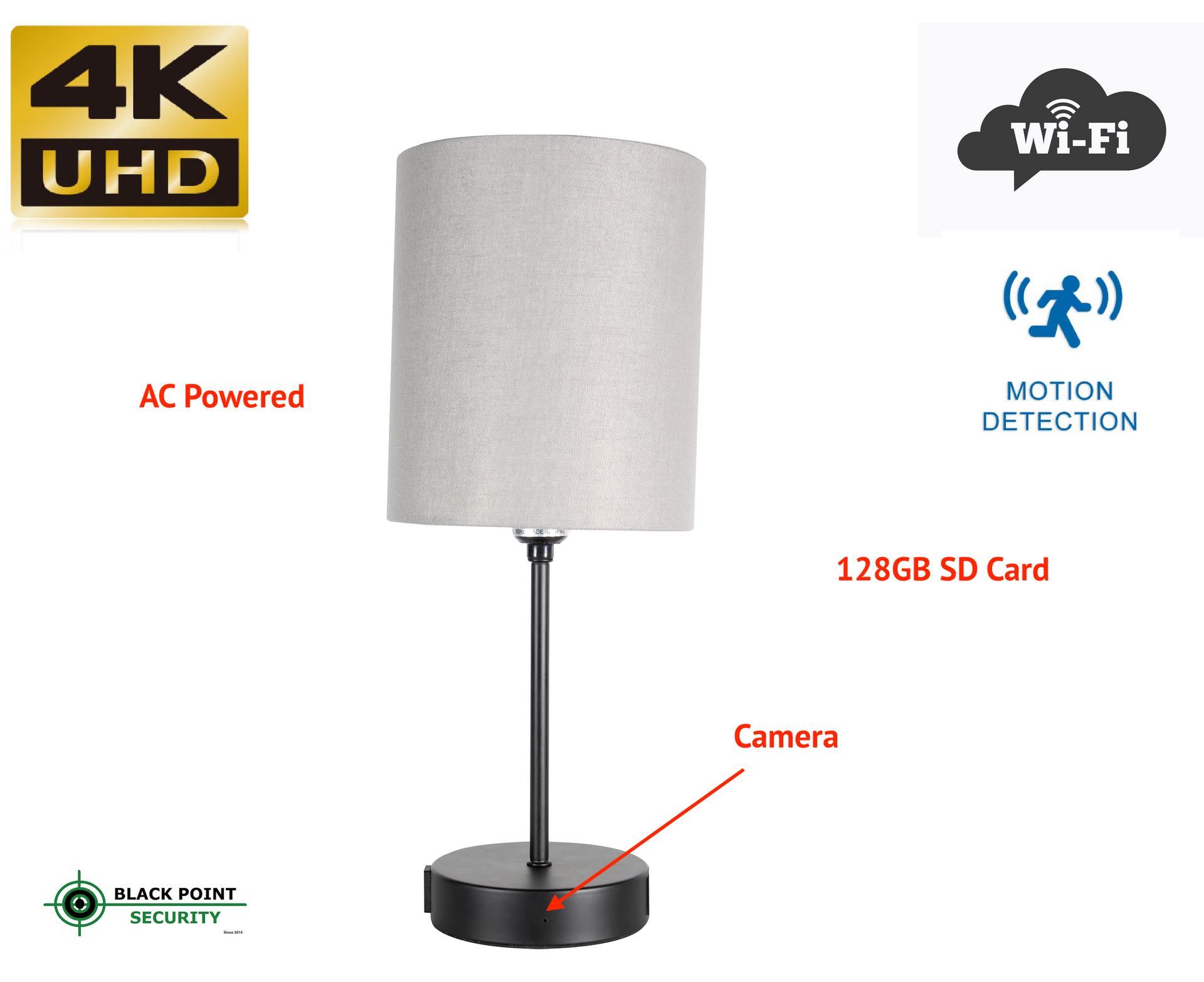 Wireless Spy 4K Camera with WIFI in Functional Table Lamp with Audio ...