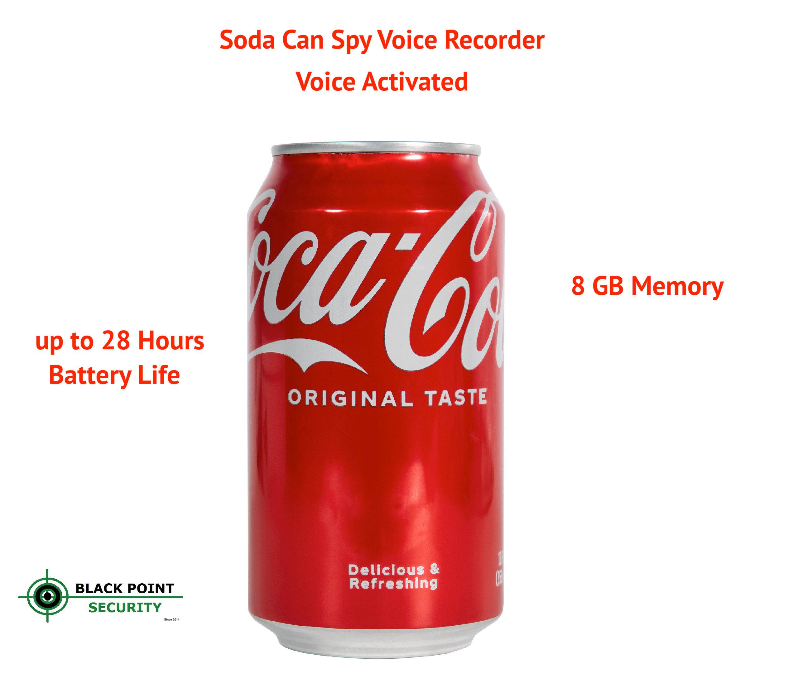 Soda Can Voice Activated Hidden Audio Recorder
