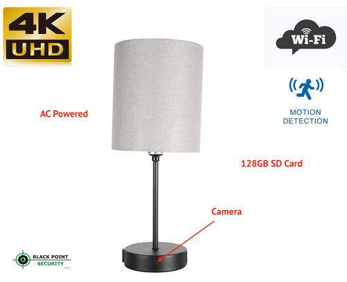 Wireless Spy 4K Camera with WIFI in Functional Table Lamp with Audio ...
