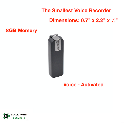 The Smallest Mini Hidden Voice Activated Recorder Recording Device 8GB