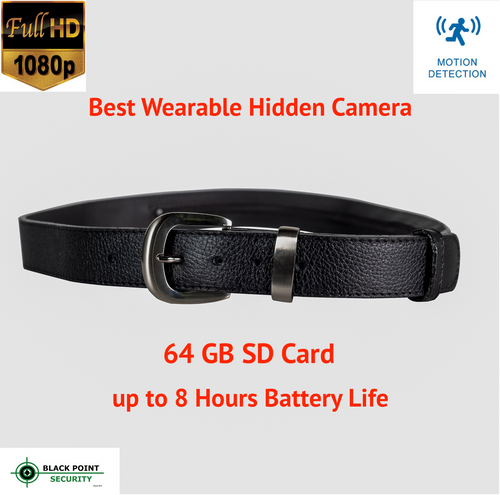 Full HD Leather Belt Body Wearable Hidden Camera DVR