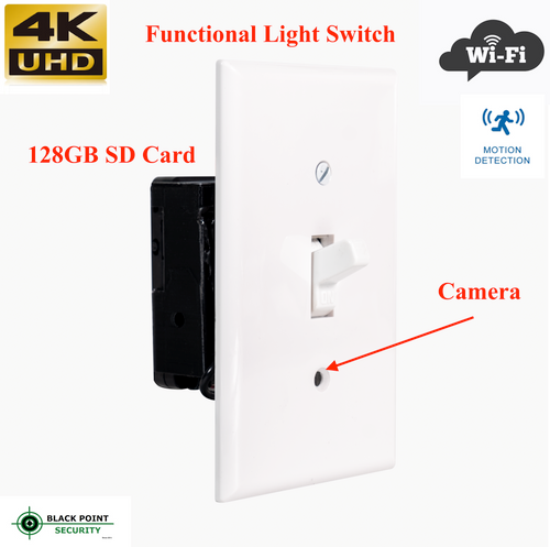 Functional Light Switch Wifi 4K Spy Camera