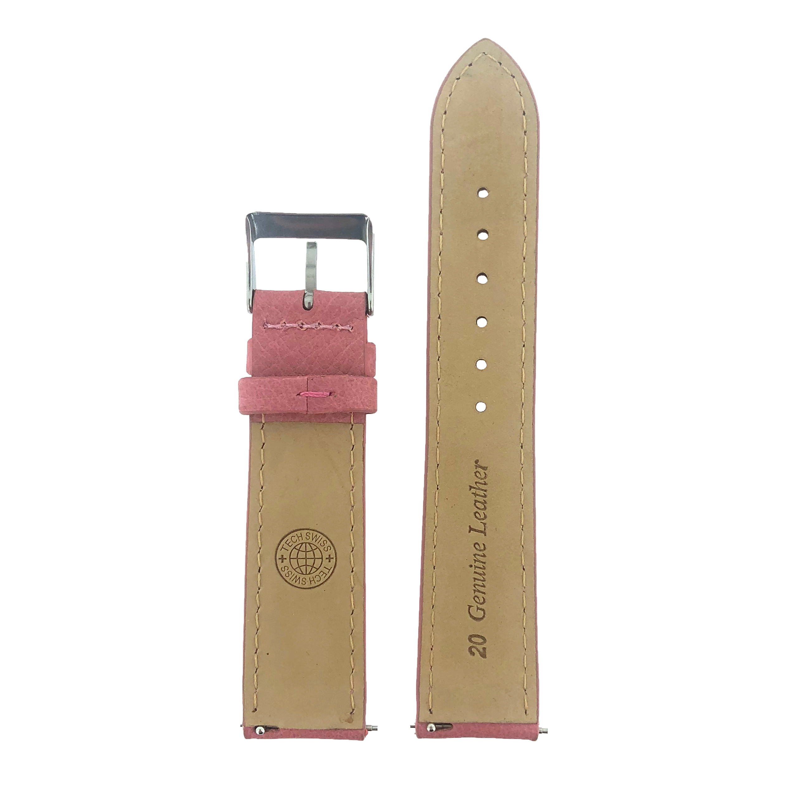 Pink Rose Genuine Leather Watch Band Watch Strap TechSwiss