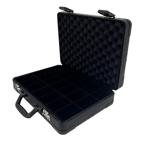 Aluminum Watch Box for 21 Large Watches Black TechSwiss