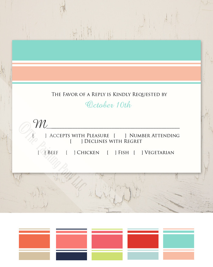 Modern Corner Stripes Wedding Invitation (10 pk) - The Painting Pony