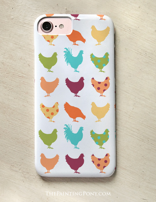 Funky Chicken Pattern Phone Case - The Painting Pony