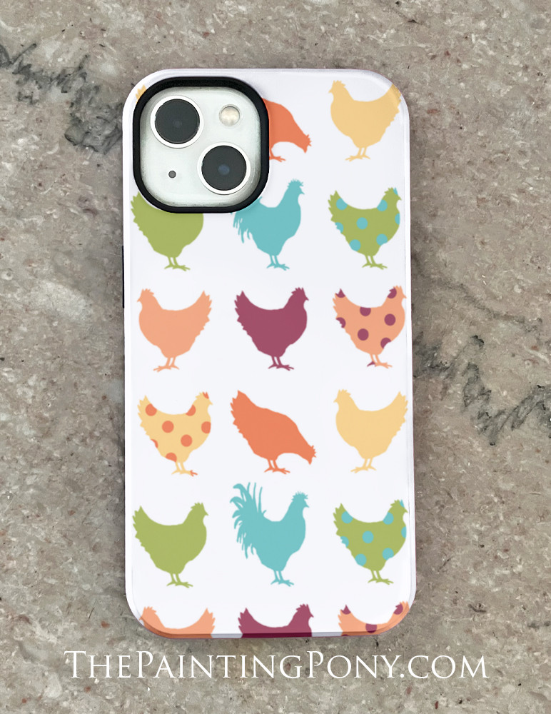 Funky Chicken Pattern Phone Case - The Painting Pony
