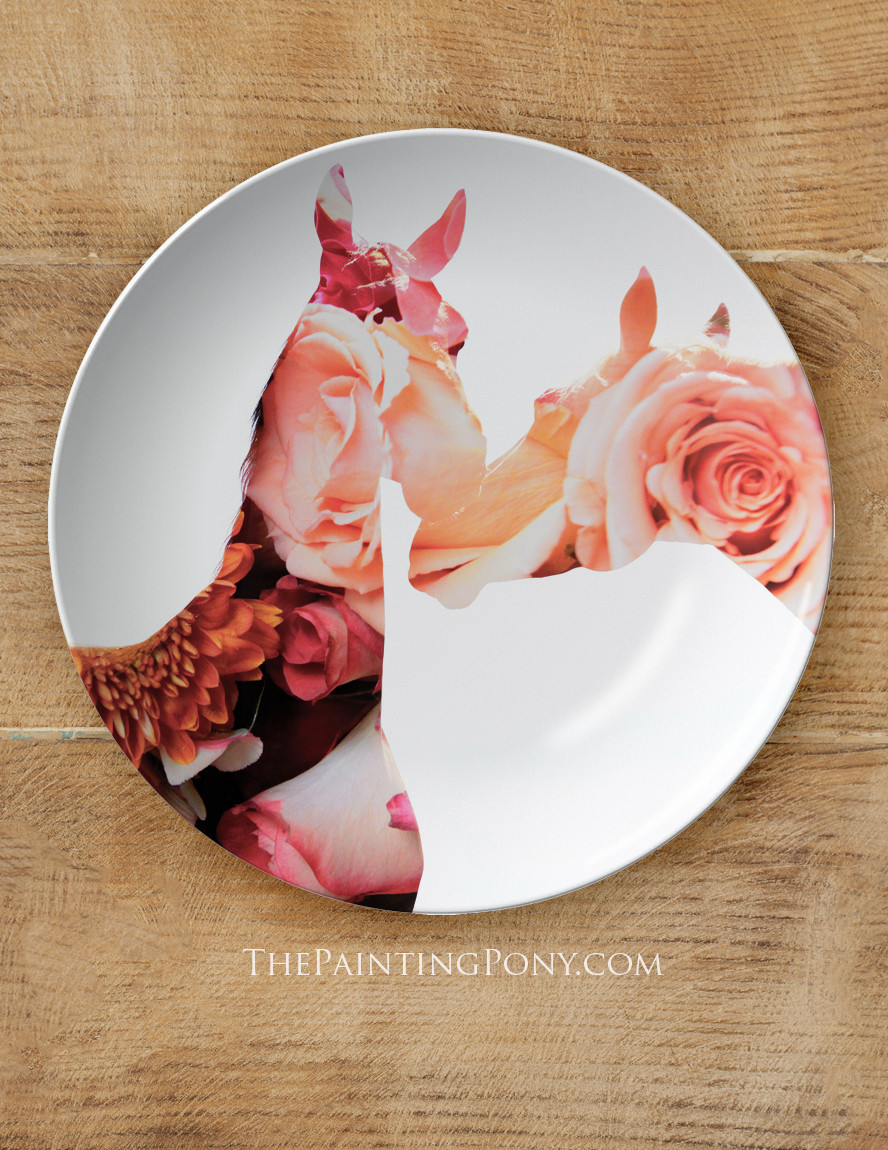 Collected Horse Head Art Equestrian 10" Dinner Plate - The Painting Pony