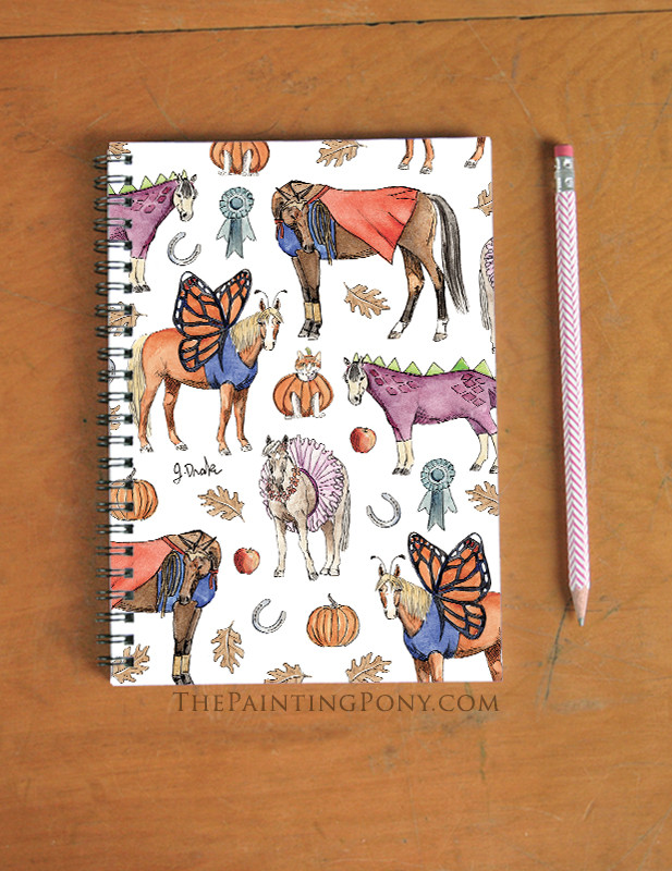 Fall Favorites Equestrian Themed Spiral Notebook - The Painting Pony