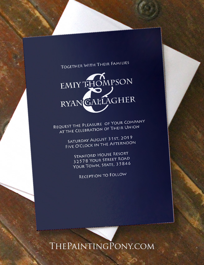Typography Wedding Invitations