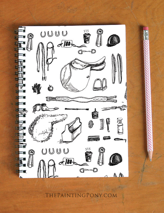 Hunter Jumper Horse Show Essentials Pattern Spiral Notebook - The ...