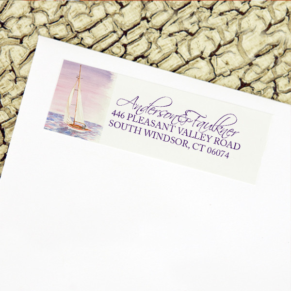 Sail Boat Watercolor Nautical Wedding Return Address Labels - The ...