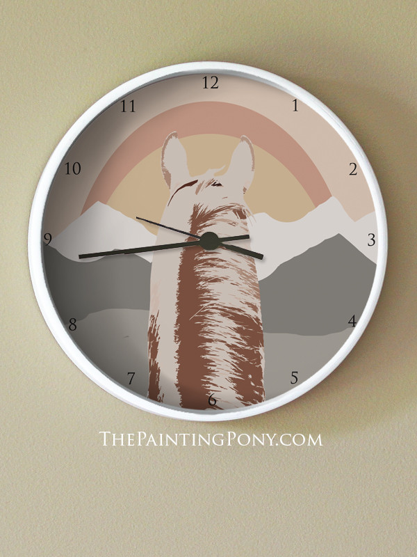 Equestrian themed wall clock