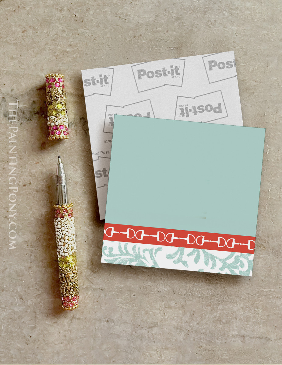 Damask Horse Bits Equestrian Post-it® Note Pads - The Painting Pony