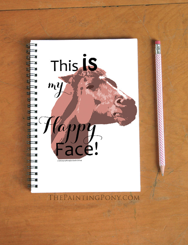 This is my Happy Face Chestnut Mare Spiral Notebook - The Painting Pony