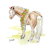 Shop by Design - Equestrian Artwork - Whimsical Spring Pony - The ...