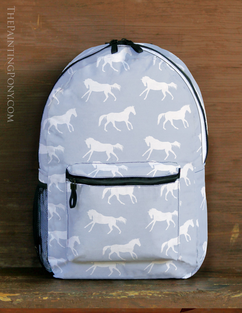 Colorful Fun Horse Pattern Equestrian Backpack - The Painting Pony