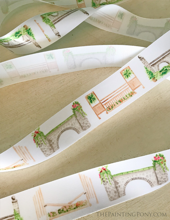 Horse Jump Pattern Equestrian Ribbon - The Painting Pony