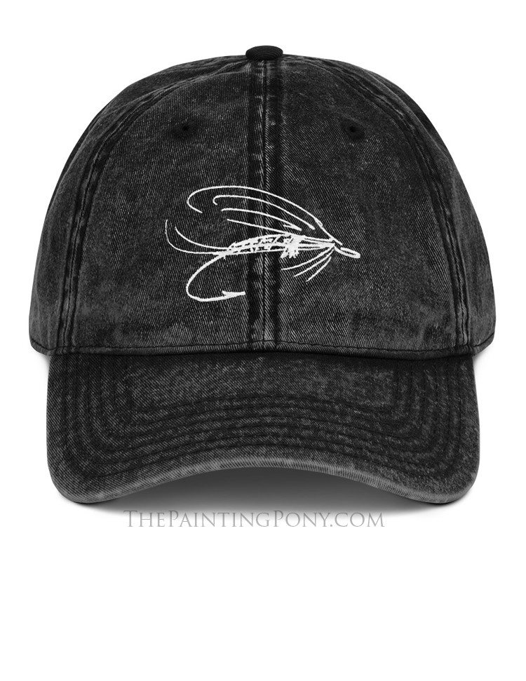Fly Fishing Lure Emroidered Dad Hat - The Painting Pony