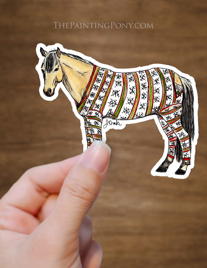 Easter Pony Die-Cut Vinyl Sticker - The Painting Pony