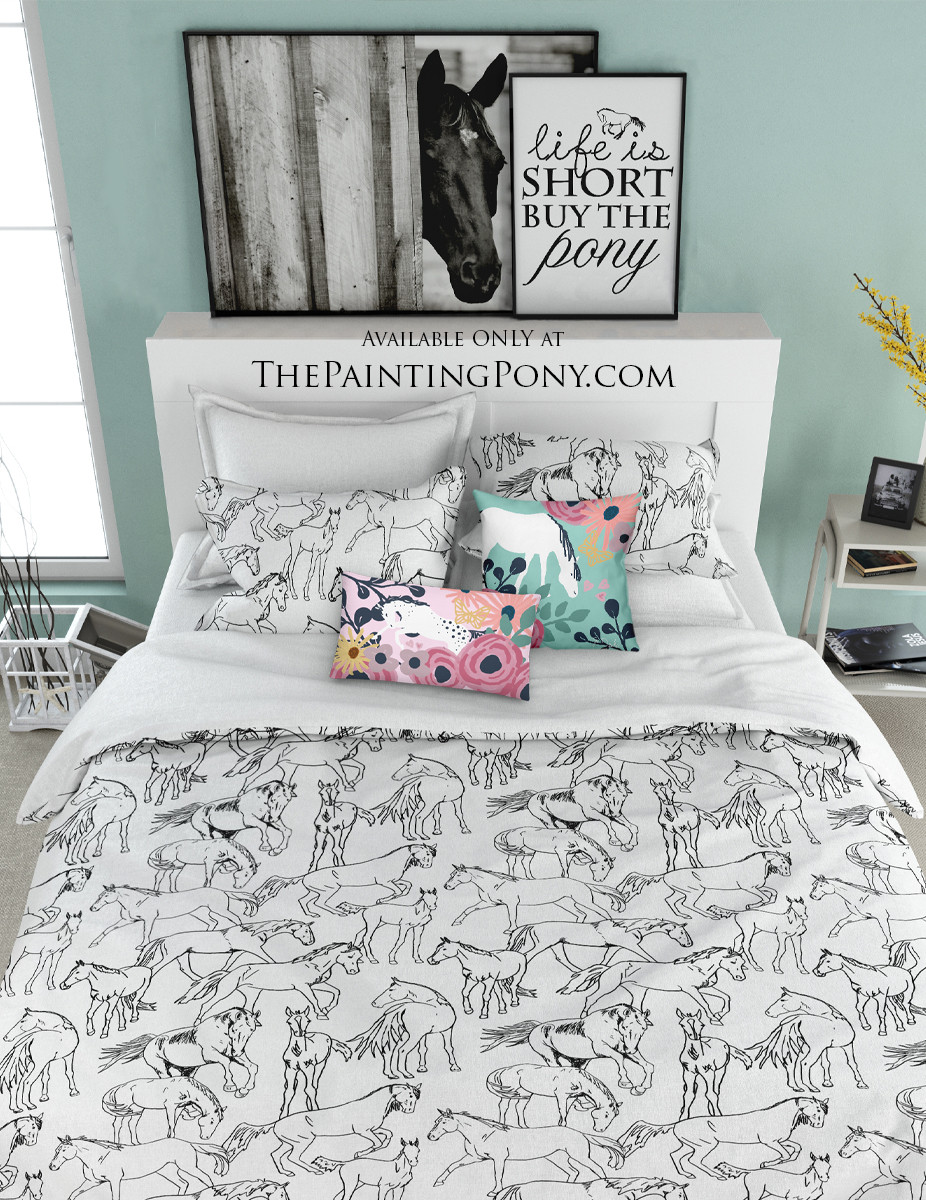 Horse Themed Birthday Gift Wrapping Paper - The Painting Pony