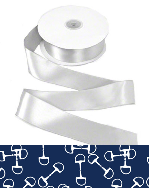Blue and White Horse Bits Pattern Ribbon - The Painting Pony