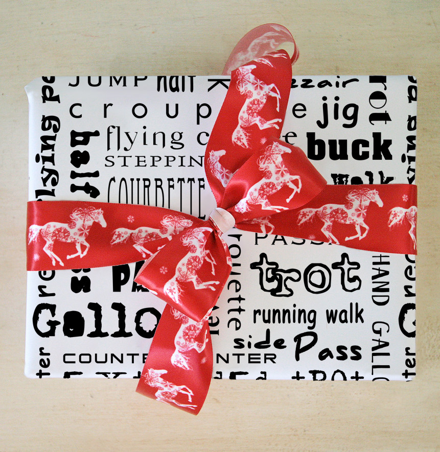 Horse Gaits Pattern Equestrian Birthday Gift Wrapping Paper - The ...