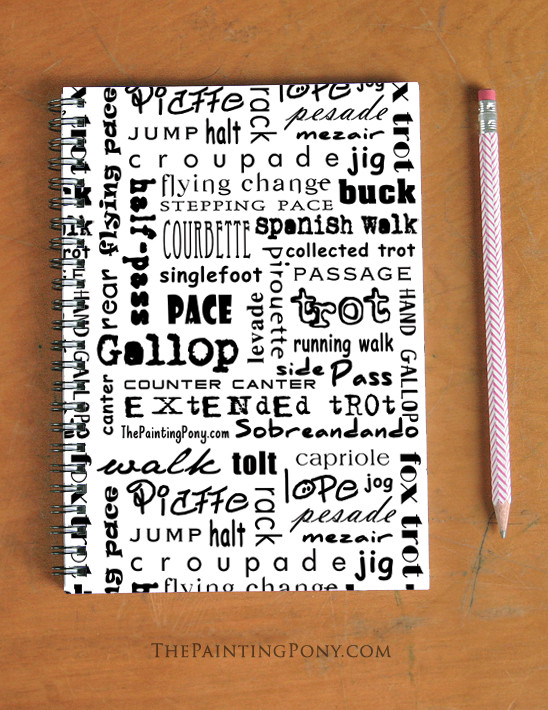 Horse Gaits Equestrian Spiral Notebook - The Painting Pony
