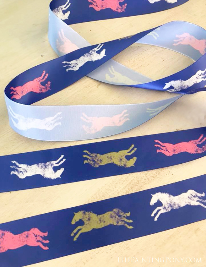 Colorful Fun Horse Pattern Equestrian Ribbon - The Painting Pony