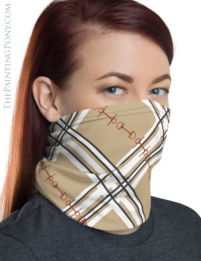 Country Floral Horse Lover Pattern Neck Gaiter (More Colors Available ...