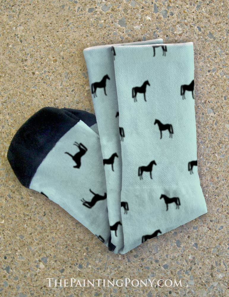 Horse Jump Pattern Equestrian Socks - The Painting Pony