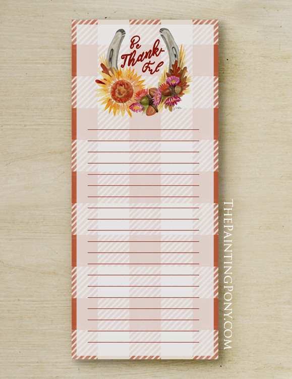 Monogram Yellow Horse Shoe Equestrian Notepad - The Painting Pony