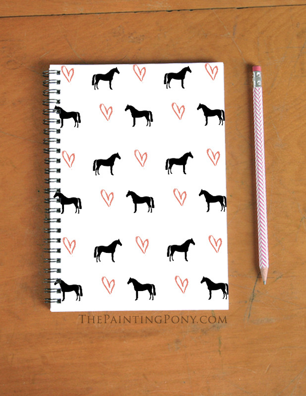 Horse Show Ribbon Pattern Spiral Notebook - The Painting Pony