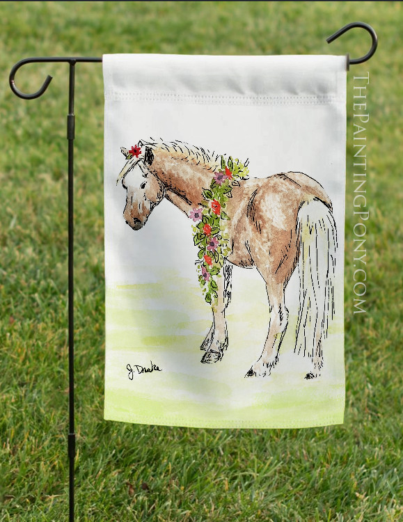 Whimsical Spring Pony Equestrian Art Print - The Painting Pony