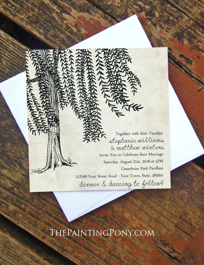 Willow Tree Wedding Invitation (10 pk) (custom colors available) - The ...