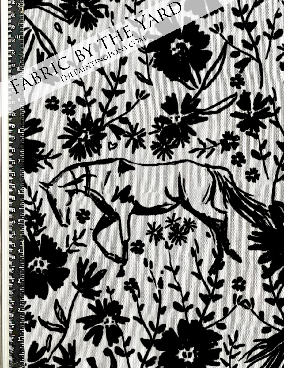 Horse Gaits Equestrian Fabric by the Yard - The Painting Pony