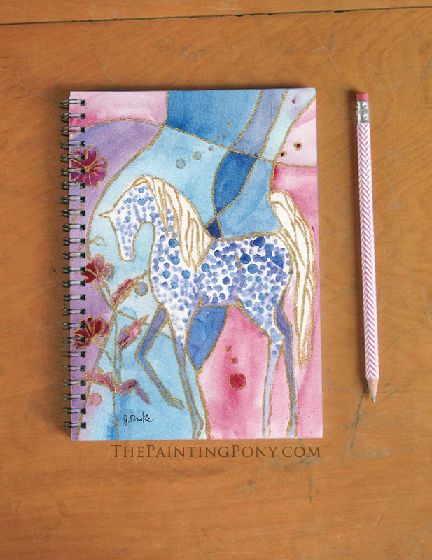 Fall Horse Watercolor Art Spiral Notebook - The Painting Pony
