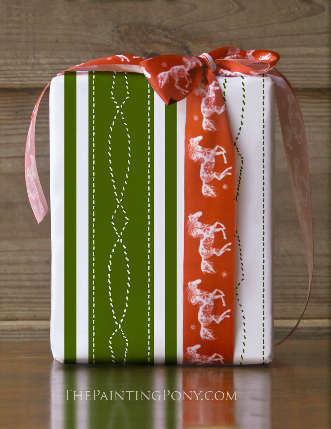 Horse Jump Pattern Equestrian Gift Wrapping Paper - The Painting Pony