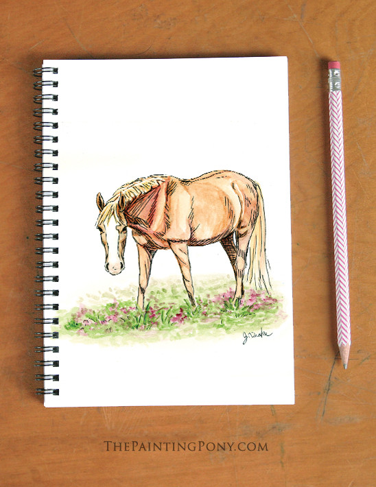 Chestnut Pony Spiral Notebook - The Painting Pony