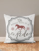 Oh What Fun It Is to Ride Horses Christmas Throw Pillow - The Painting Pony