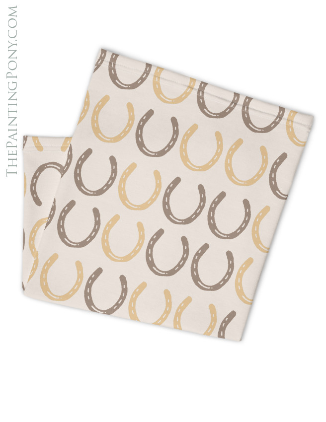 Fun Horse Shoes Pattern Equestrian Neck Gaiter - The Painting Pony