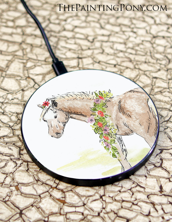 Chincoteague Ponies Watercolor Equestrian Wireless Charger - The ...