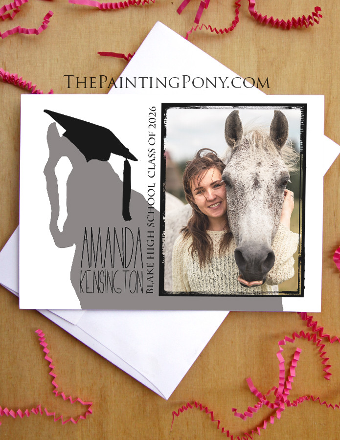 Equestrian Photo Graduation Party Invite (10 pk) - The Painting Pony