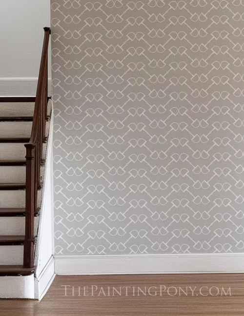 Chevron Horse Bit Pattern Equestrian Wallpaper - The Painting Pony