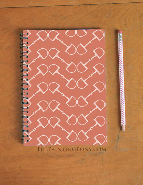 Chevron Horse Bit Pattern Equestrian Spiral Notebook (other colors ...