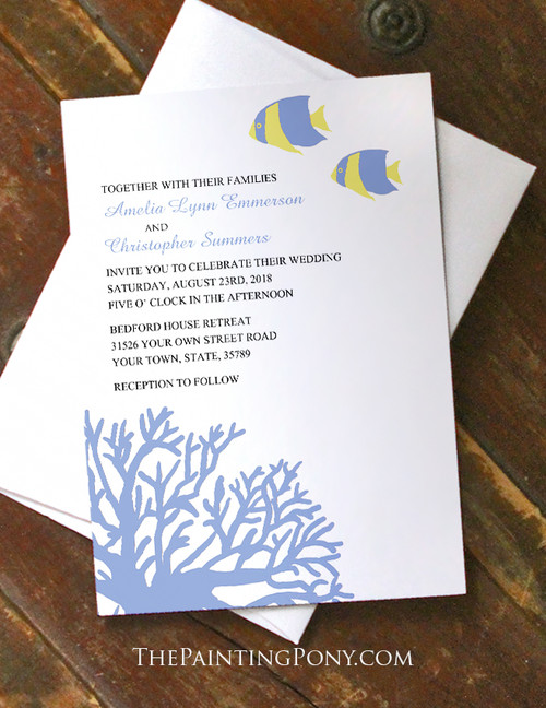 tropical theme wedding invitations