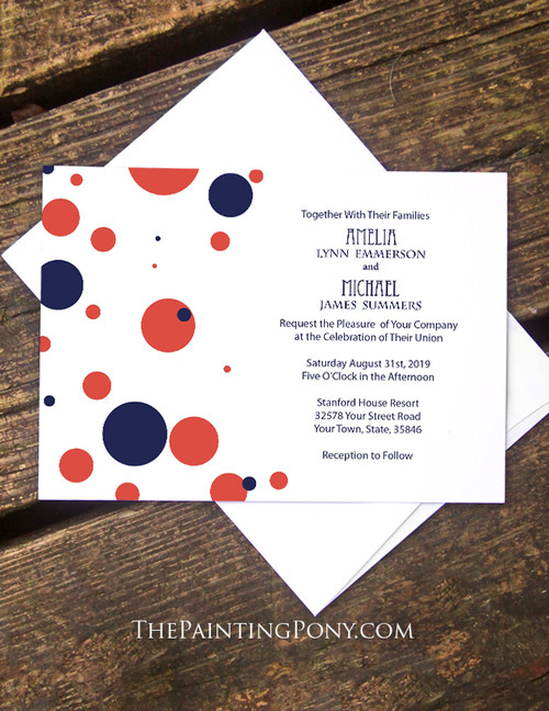 Fun Polka Dots Wedding Invitation (10 pk) - The Painting Pony